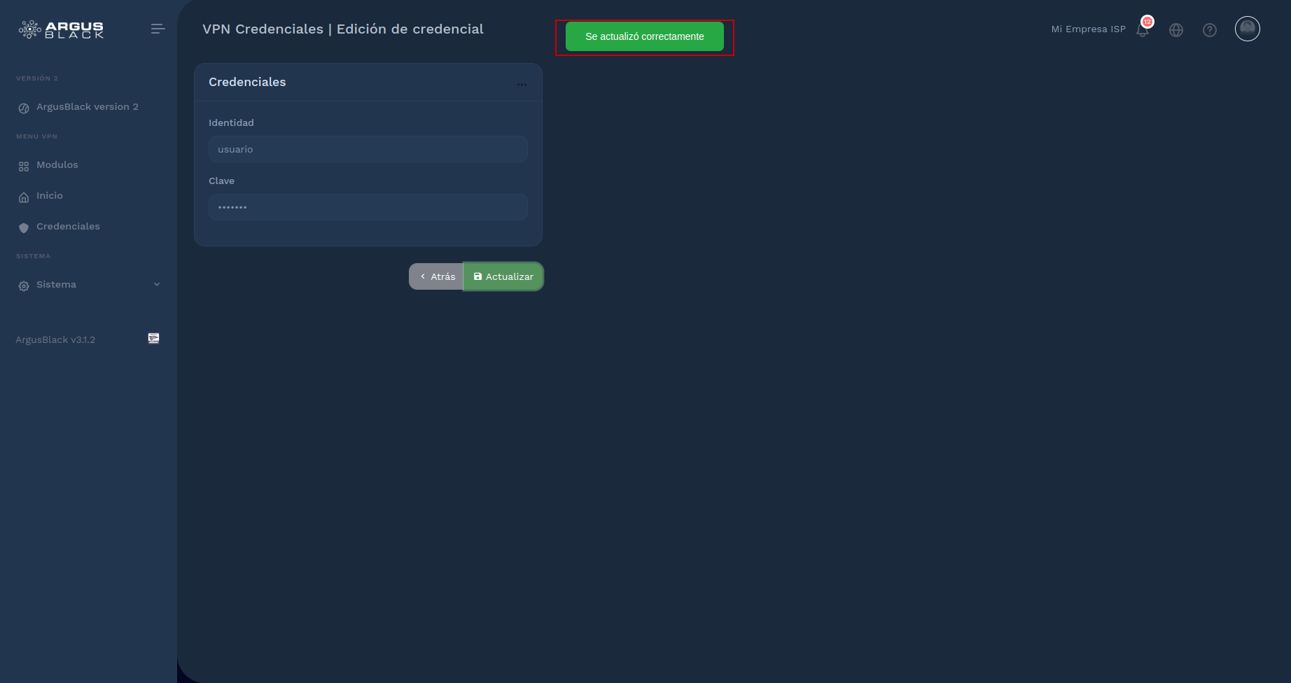 Cómo editar y actualizar datos de una credencial VPN – Documentación de ...